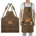 Woodworking Apron for Men, Work Apron with Multiple Tool Pockets, Durable Waxed Canvas Apron ...