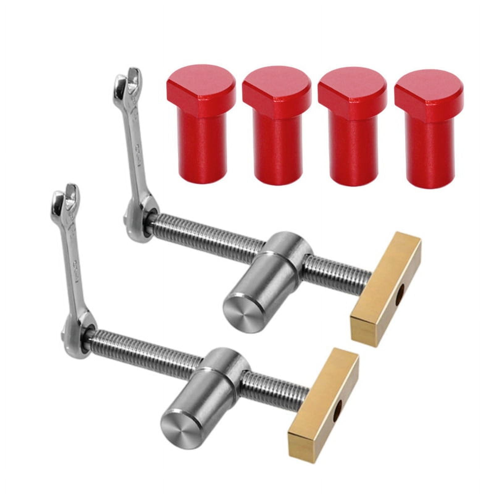 Woodworking Bench Dog Brake Inserts Workbench Fast Fixed Clamp Brass ...