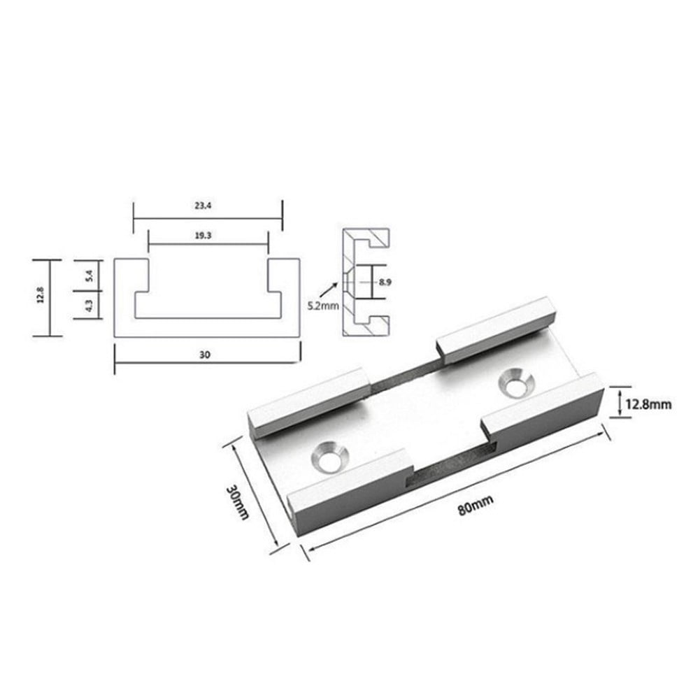 Woodworking Chute Cross Track Connector T-Track Intersections Aluminum ...