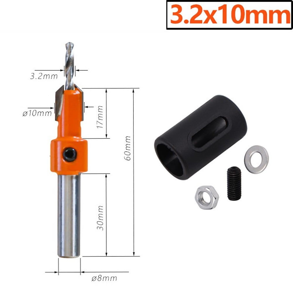 Woodworking Countersink Drill Bit with Adjustable Stop Collar for Precision Drilling - Walmart.com