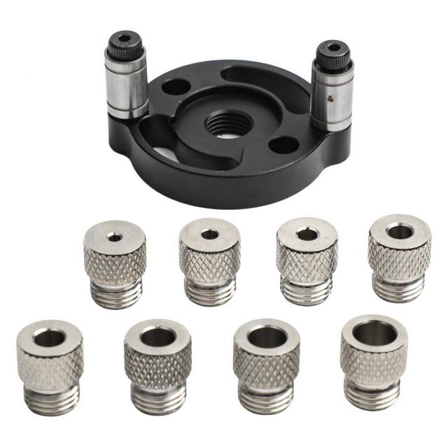 Woodworking Drill Hole Locator 8 Hole Drill Bushings Drill Bits Hole Drill Guide Black - Walmart.com