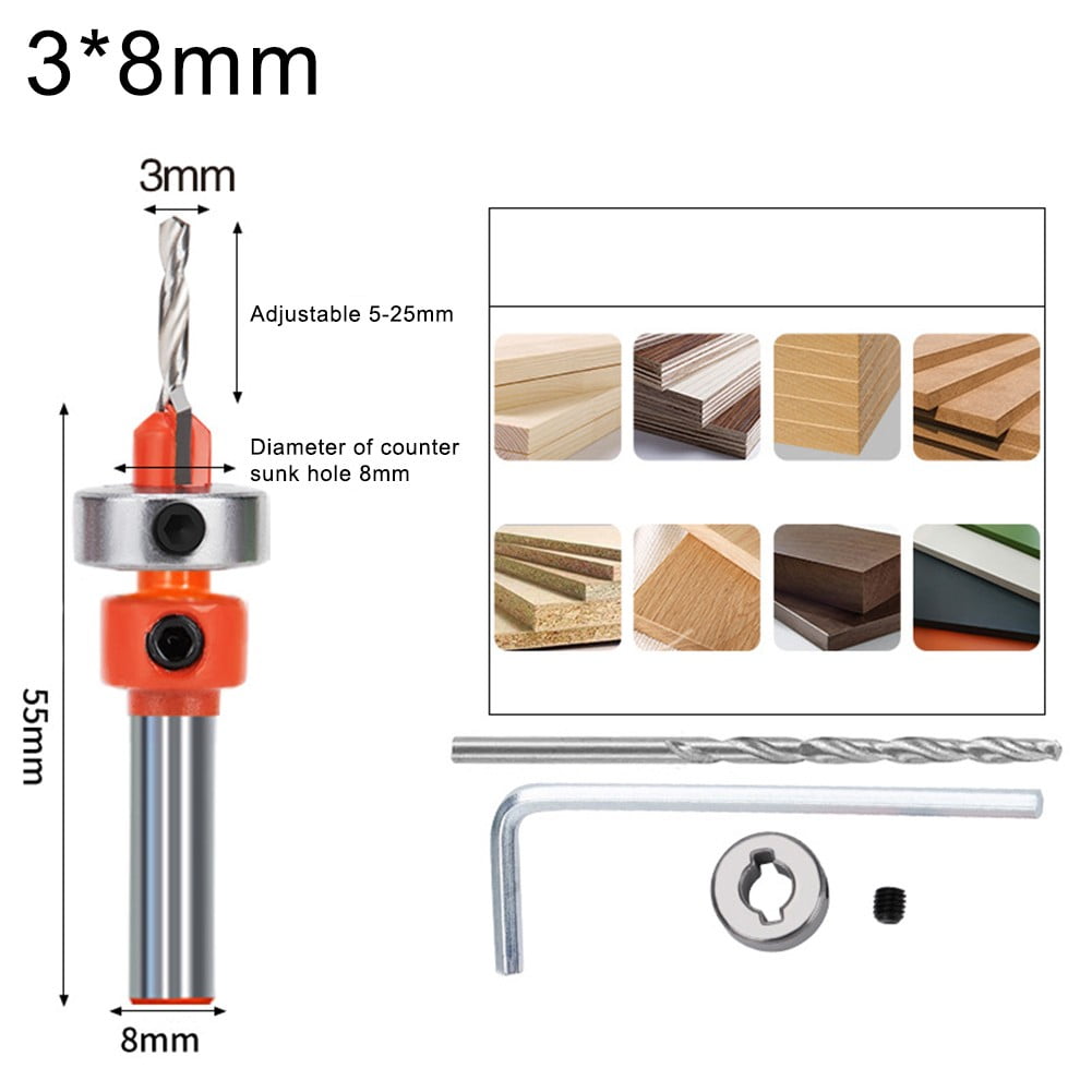 Woodworking Essential Adjustable Countersink Drill Bit for Professional Results - Walmart.com