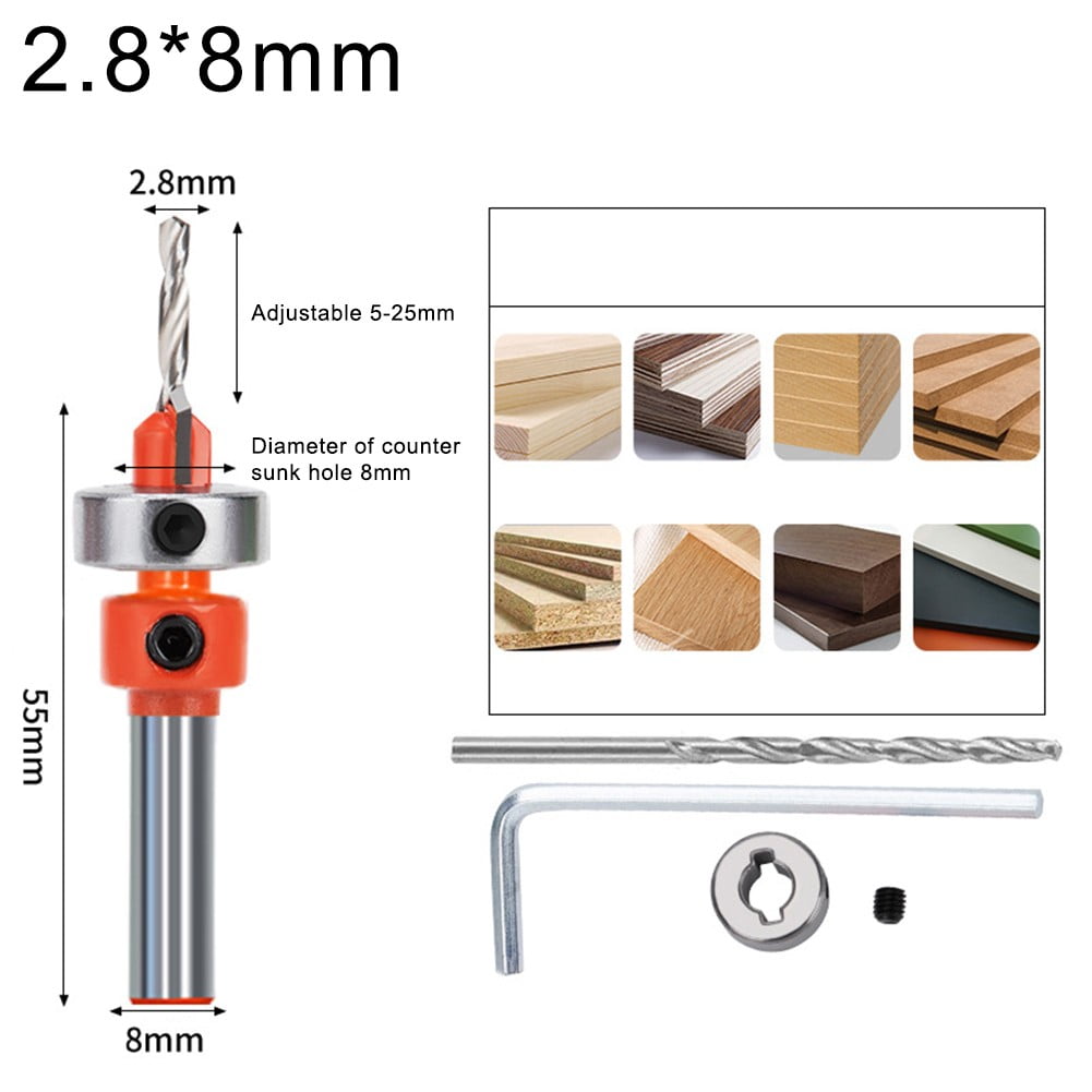 Woodworking Essential Adjustable Countersink Drill Bit for Professional ...