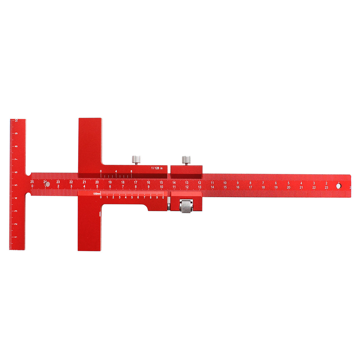 Woodworking Fine Tuning Scribe Metric inch Aluminum alloy T Ruler ...