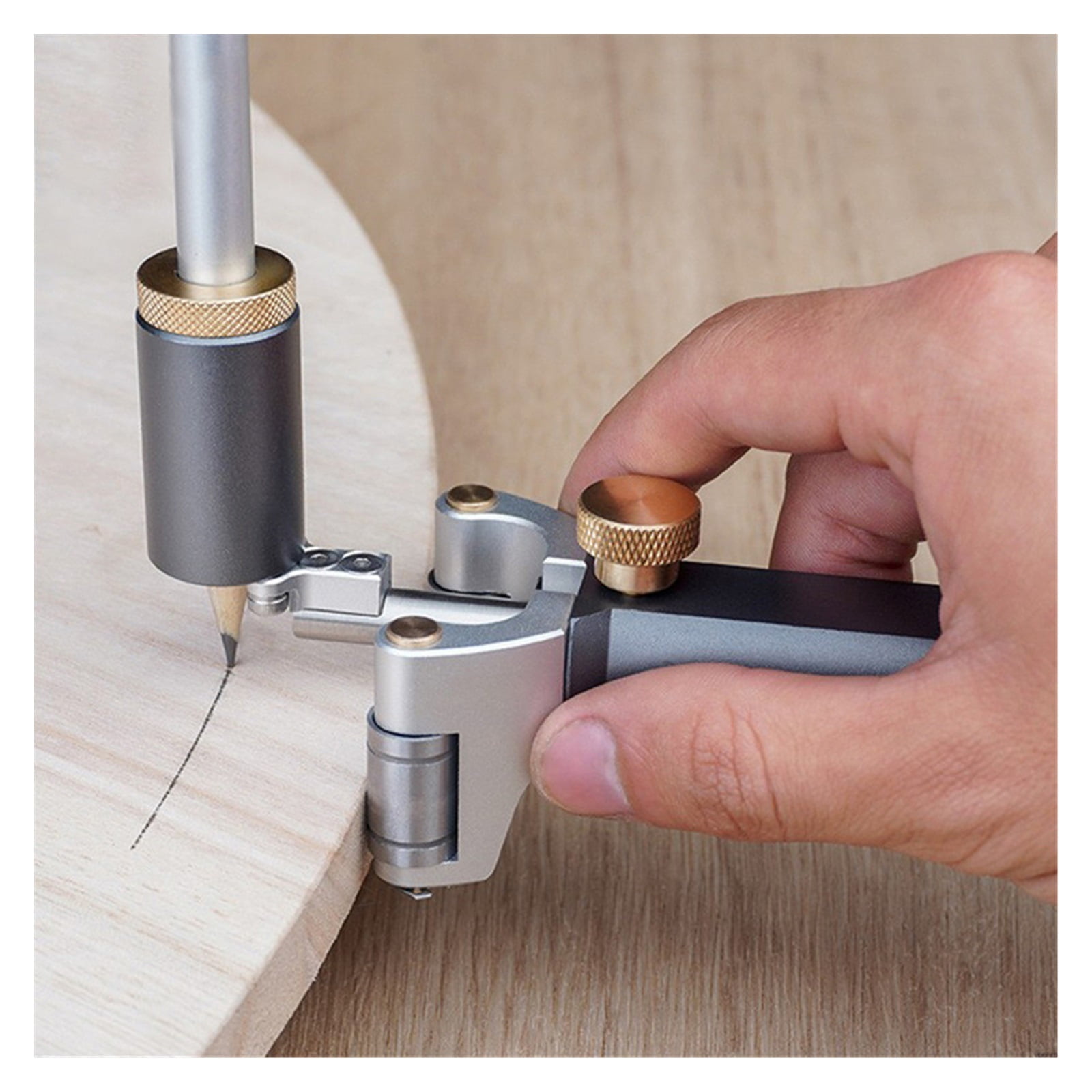 Woodworking Linear Arc Scriber Straight Linear Arc Dual-purpose Ruler ...