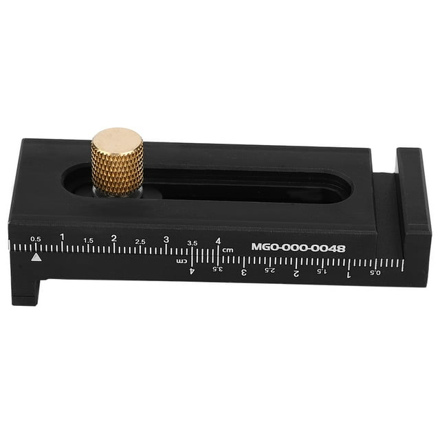 Woodworking Marking Gauge Aluminum Brass Black Depth Measuring Ruler ...