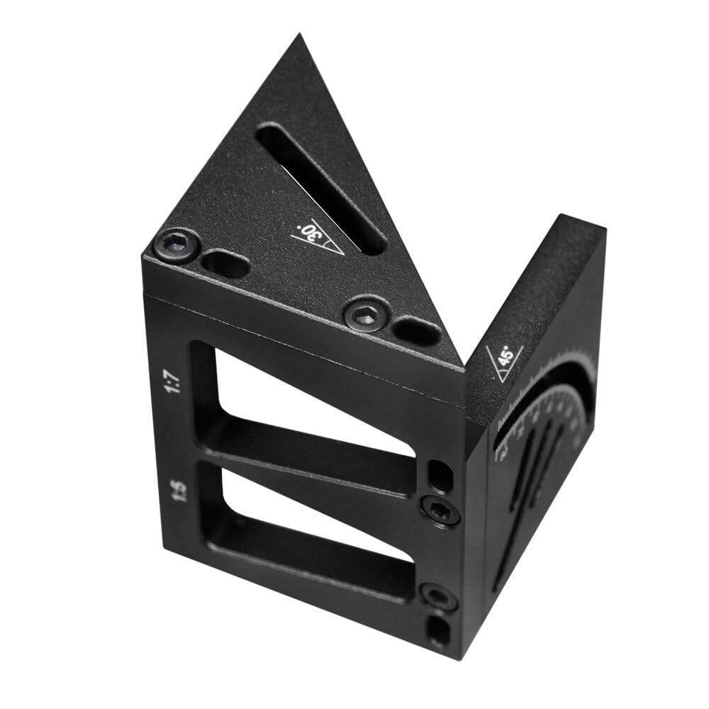 Woodworking Marking Ruler Aluminum Alloy Multi-functional Tool with 45 ...