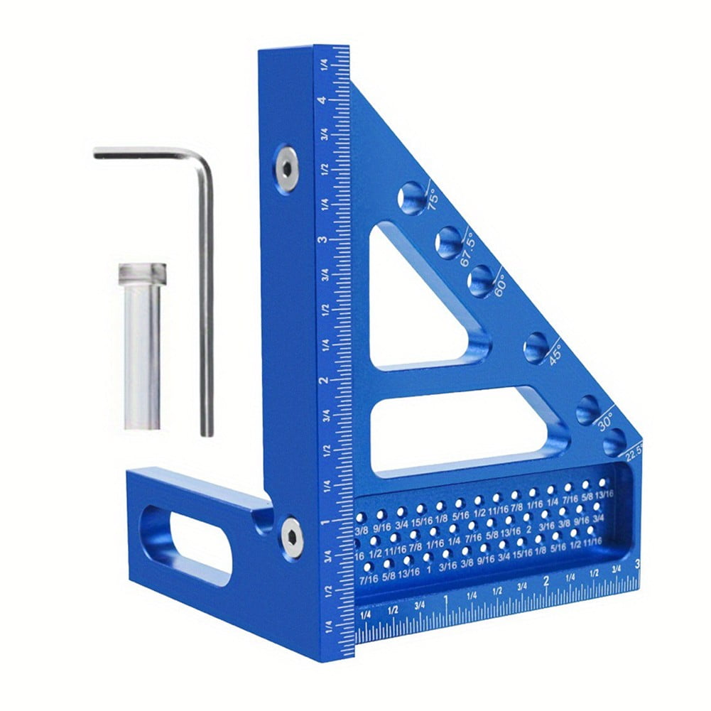 Woodworking Miter Triangular Ruler, Aluminum Alloy Square Protractor ...