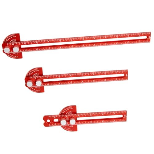 Woodworking Ruler, 3Pcs Precision Pocket Ruler Metal Slide Rule ...