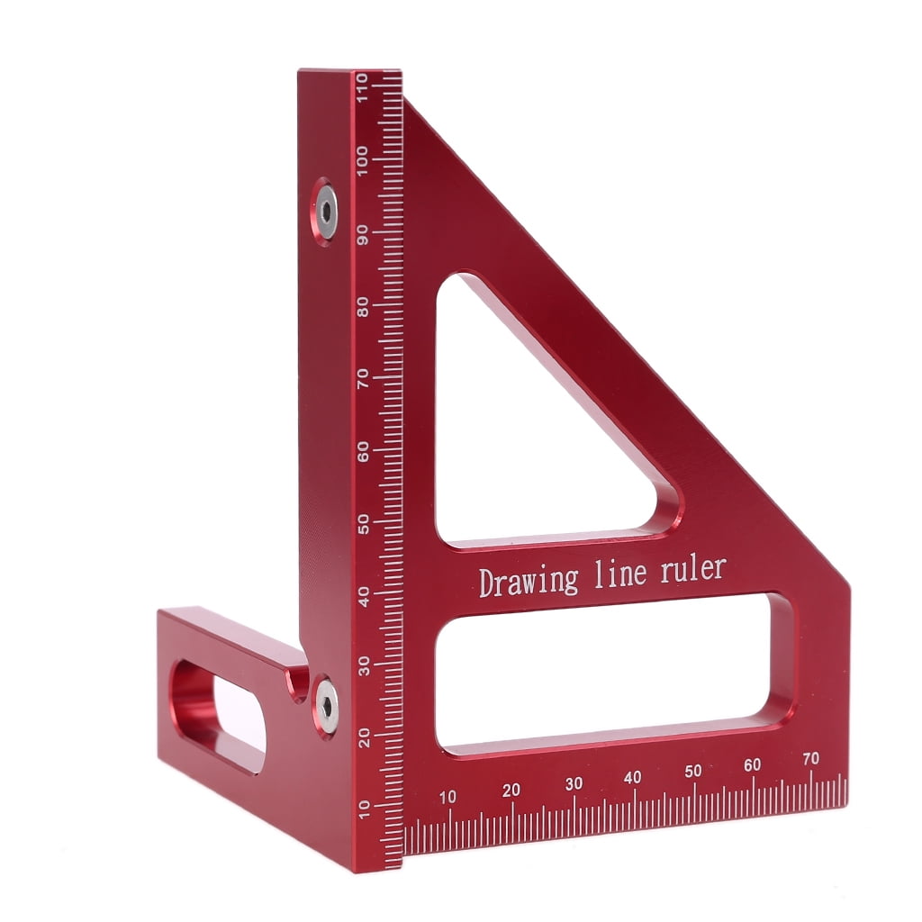Woodworking Ruler Alloy Scale Ruler 45/90 Degree Angle for Carpenters ...