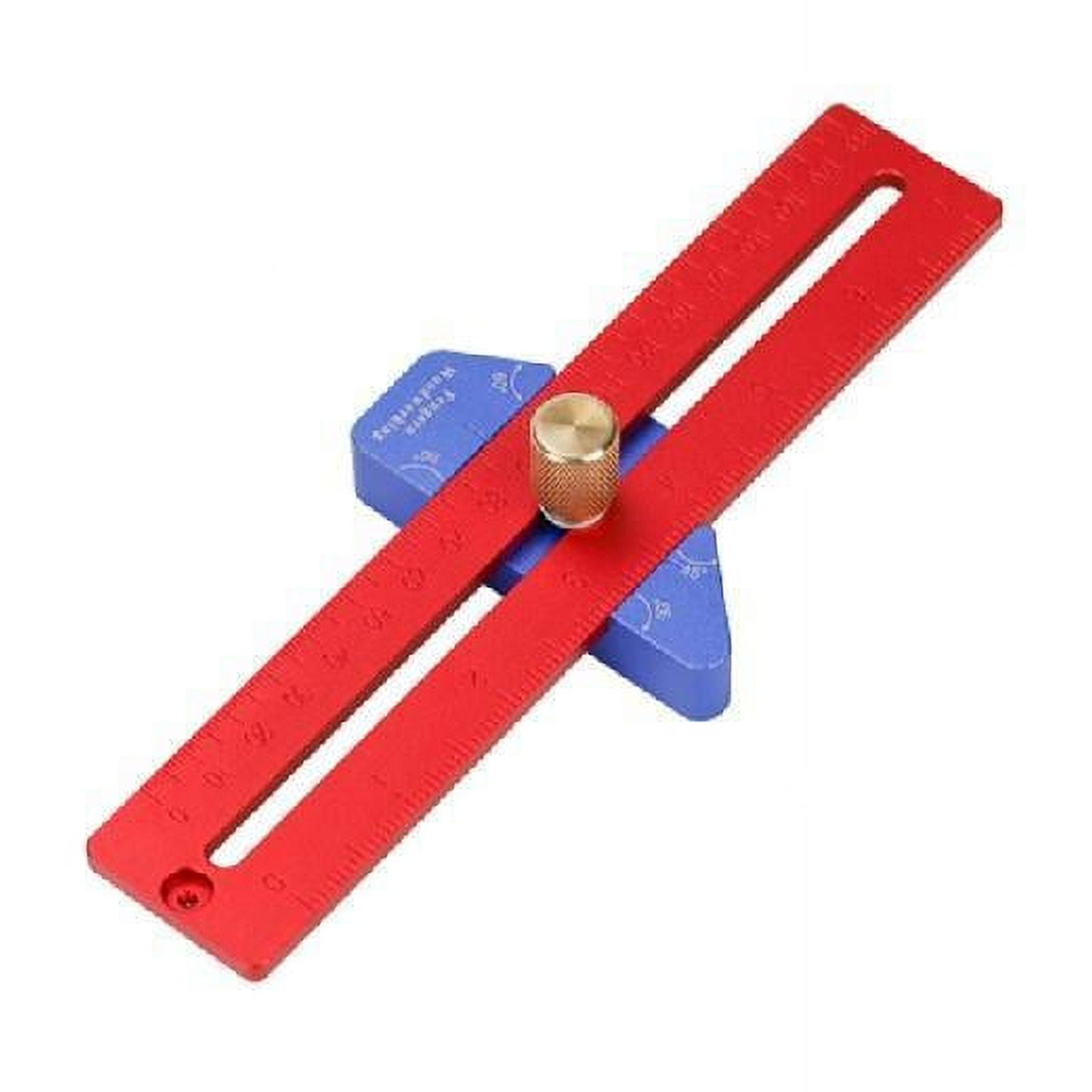 Woodworking Ruler Precisions Pocket Rule Metal Slide Stop Marking Ruler ...