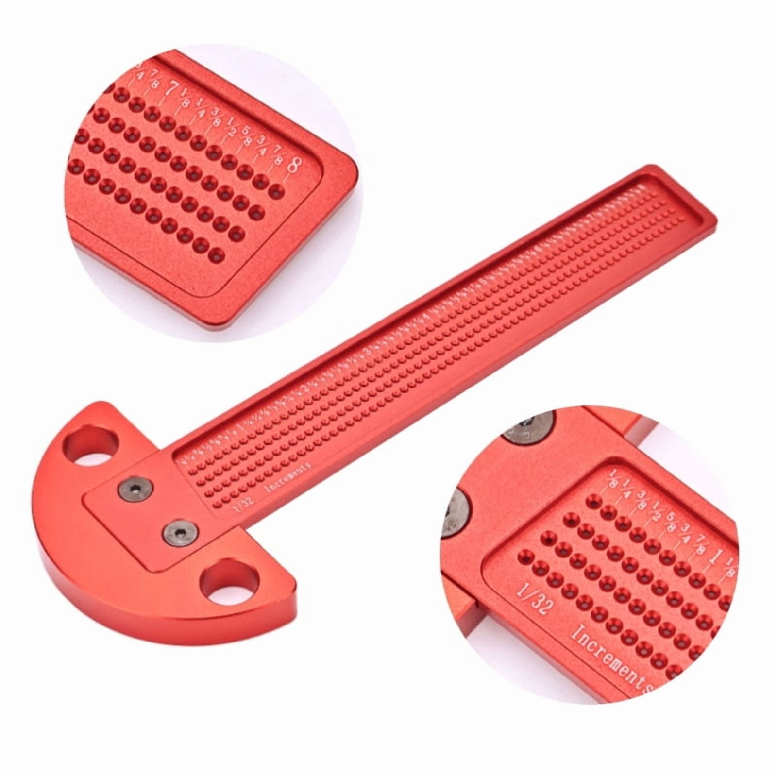 Woodworking Ruler Precisions Pocket Ruler,T-Type Scribing Ruler,Working ...