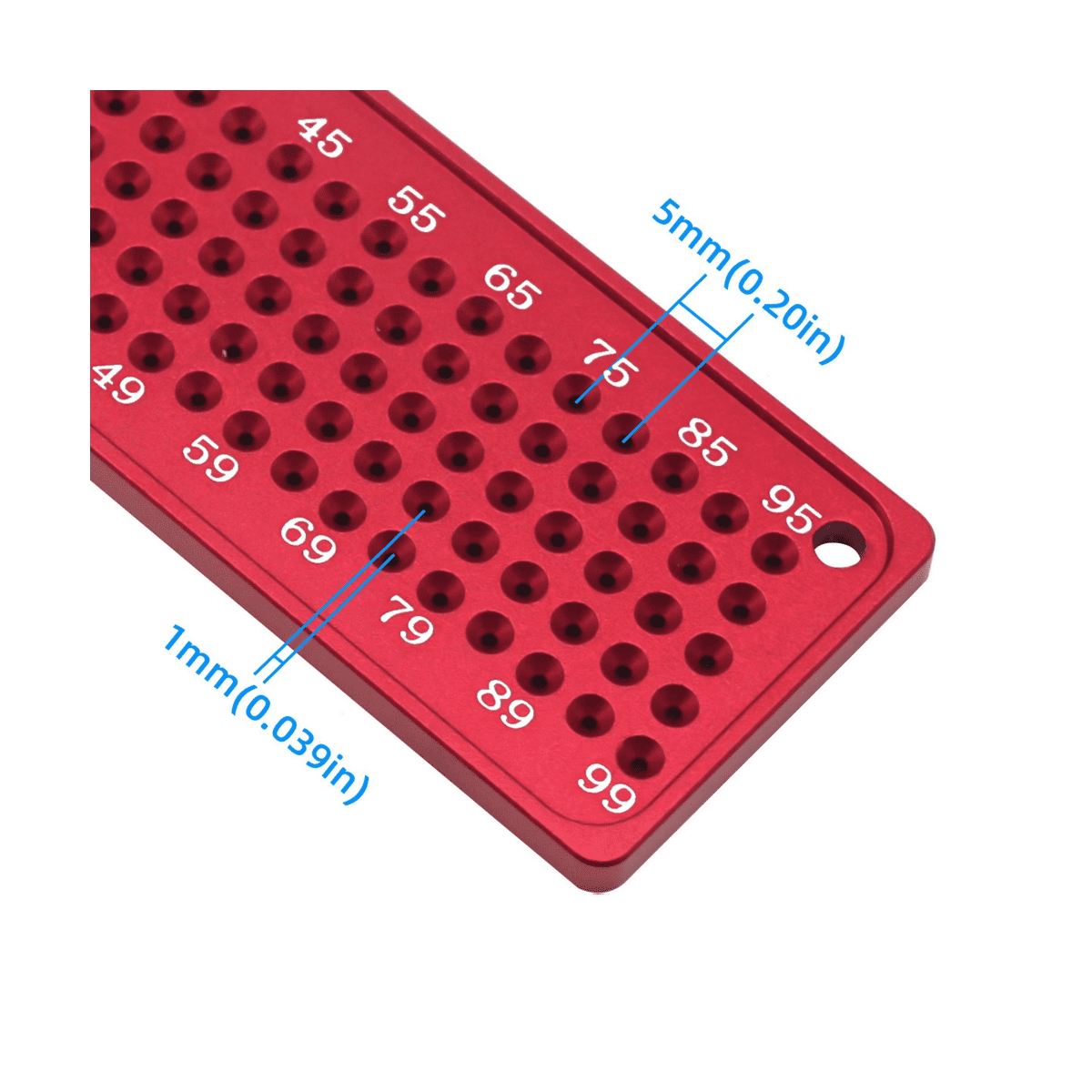 Woodworking Scribe 100mm T-Type Ruler Hole Scribing Aluminum Alloy Line ...