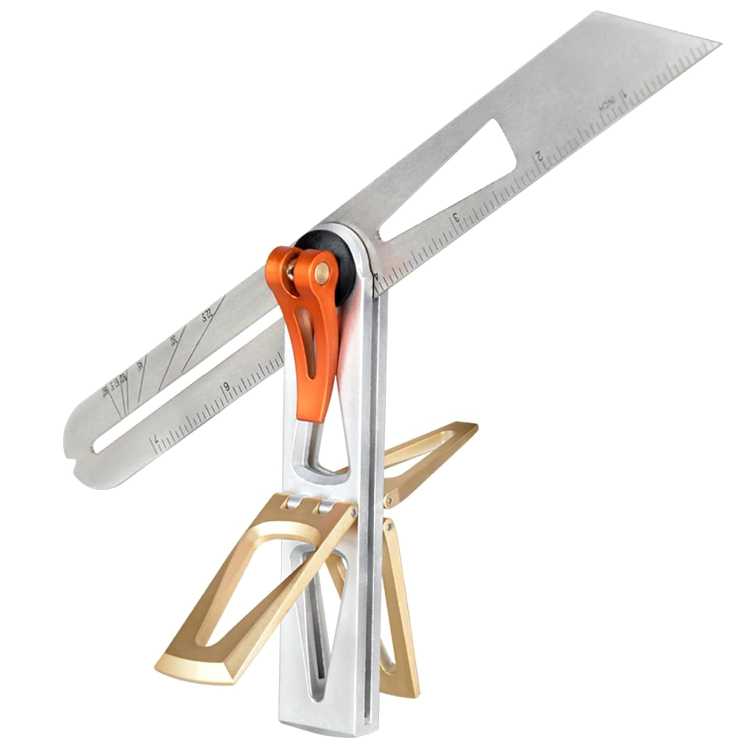 Woodworking Scribing Ruler, Multifunctional T Type Angle Measuring Scriber Marking Rulers ...