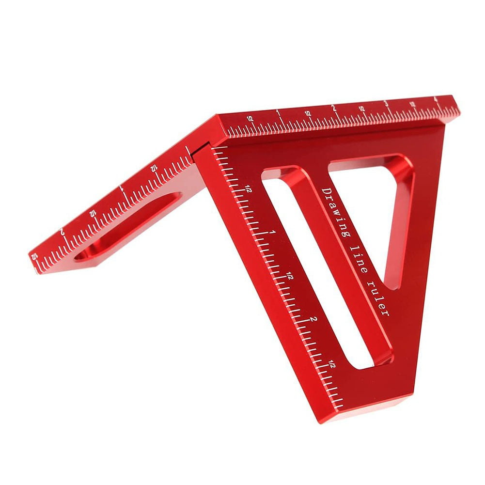Woodworking Square Protractor Aluminum Alloy Inch Miter Triangle Ruler ...