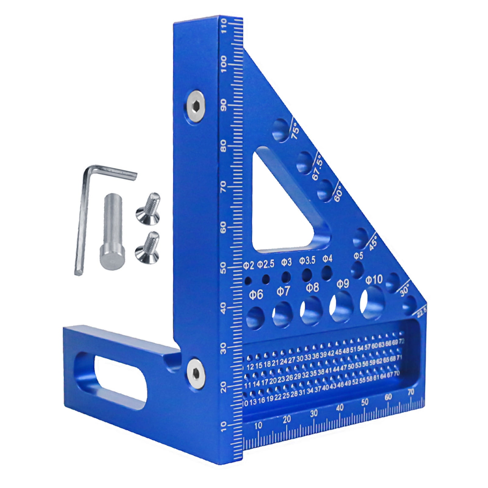 Woodworking Square Protractor, Hole Position Aluminum Alloy Triangle ...