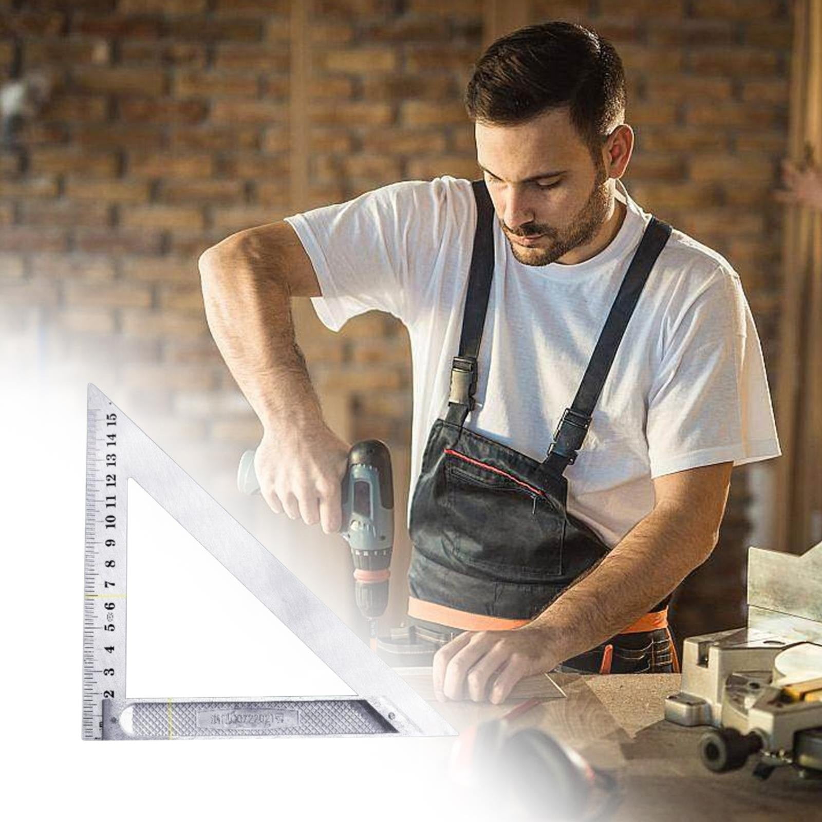 Woodworking Square Ruler, High Carbon Steel Triangle Ruler [15Cm|45 90 ...