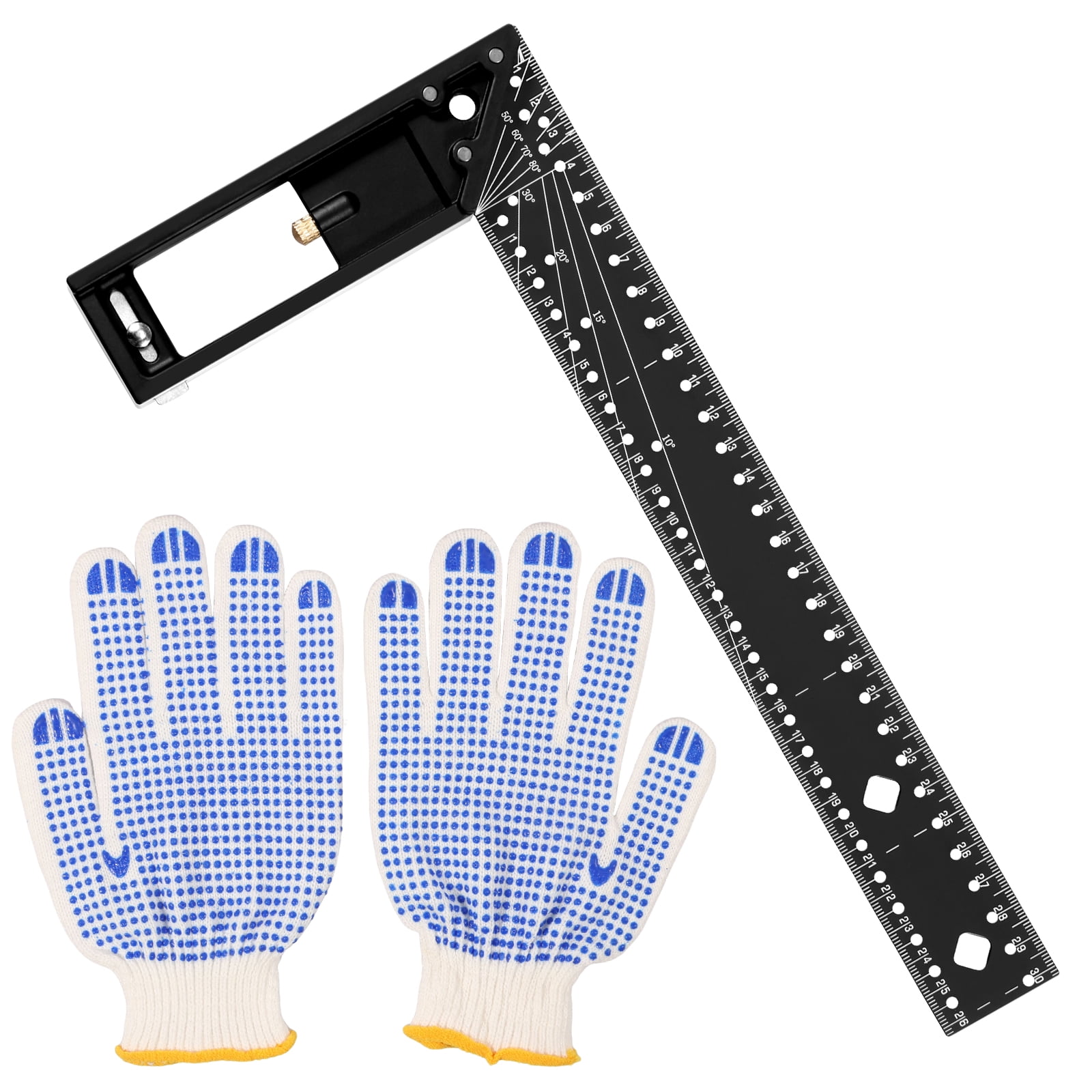 Woodworking Square Ruler Kit Versatile Solid Precision Woodworking Ruler Set Easy to Use Right ...