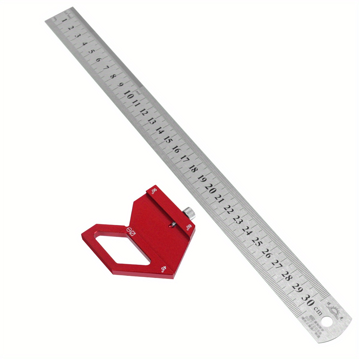 Woodworking Steel Ruler Positioning Block Center Finder 45/60/90 Degree ...