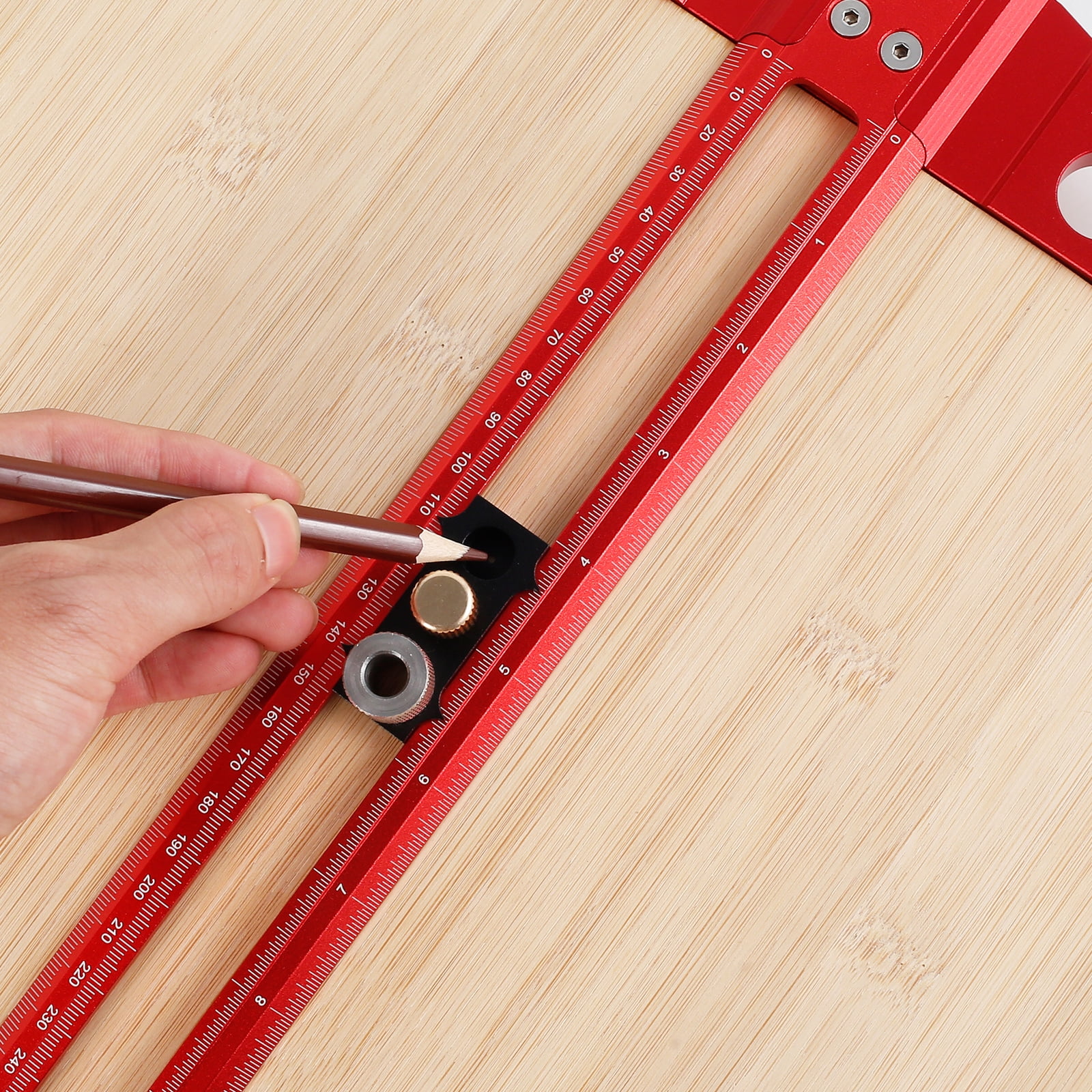 Woodworking T-Ruler Multifunctional T-Type Scribing Ruler Aluminum ...