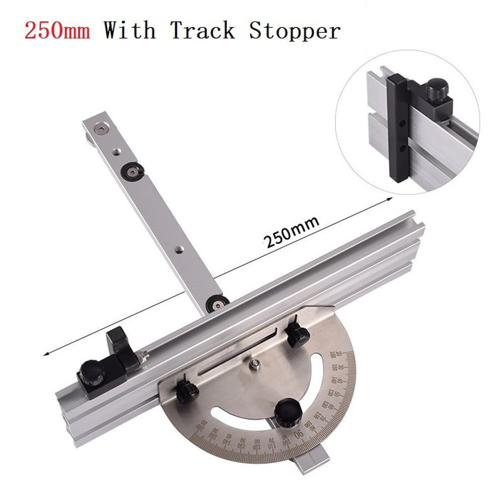 Woodworking Table Saw Adjustable Angle Ruler Miter Gauge with Track ...
