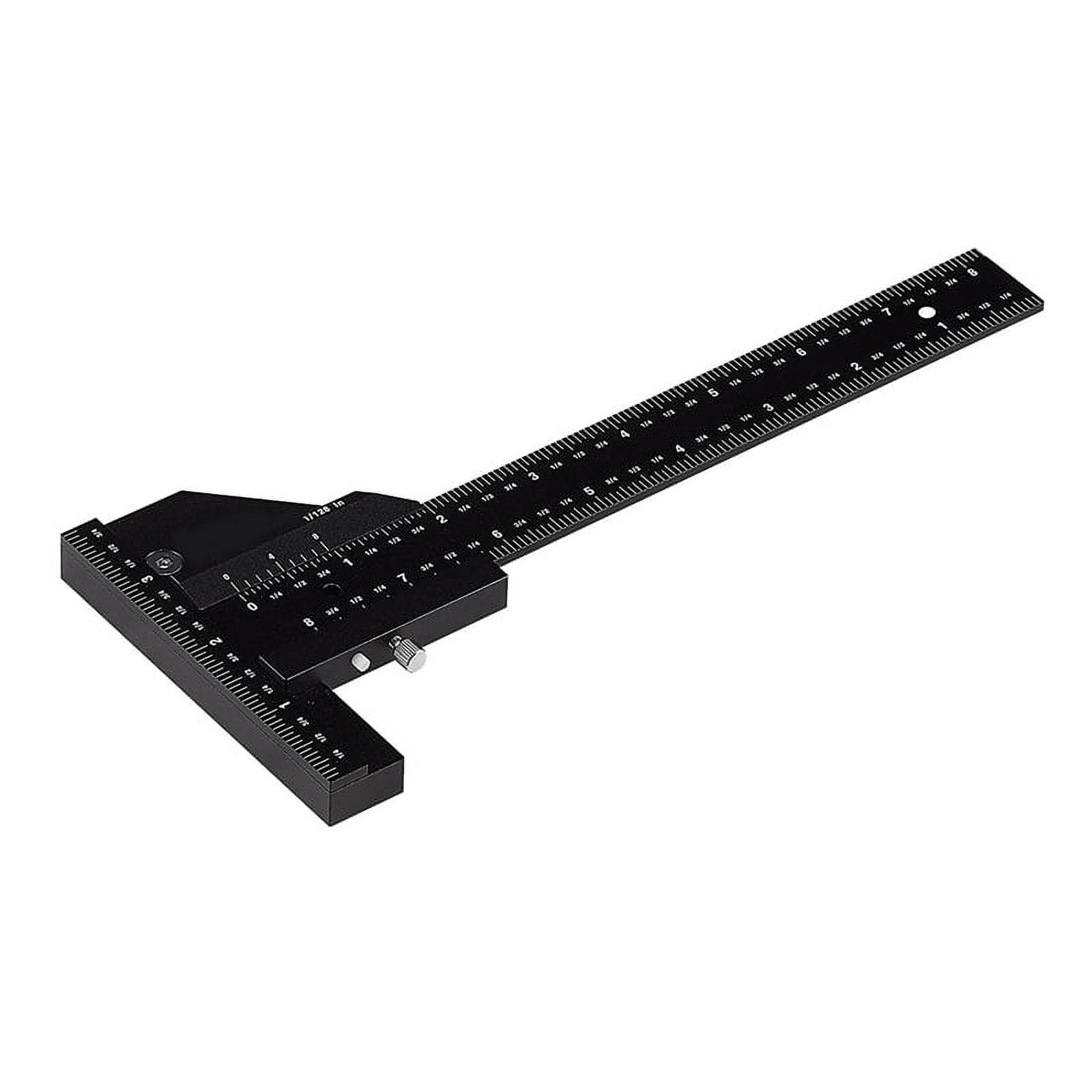 Woodworking Tool T Ruler Sliding Gauge Aluminum Alloy Scribe Ruler ...