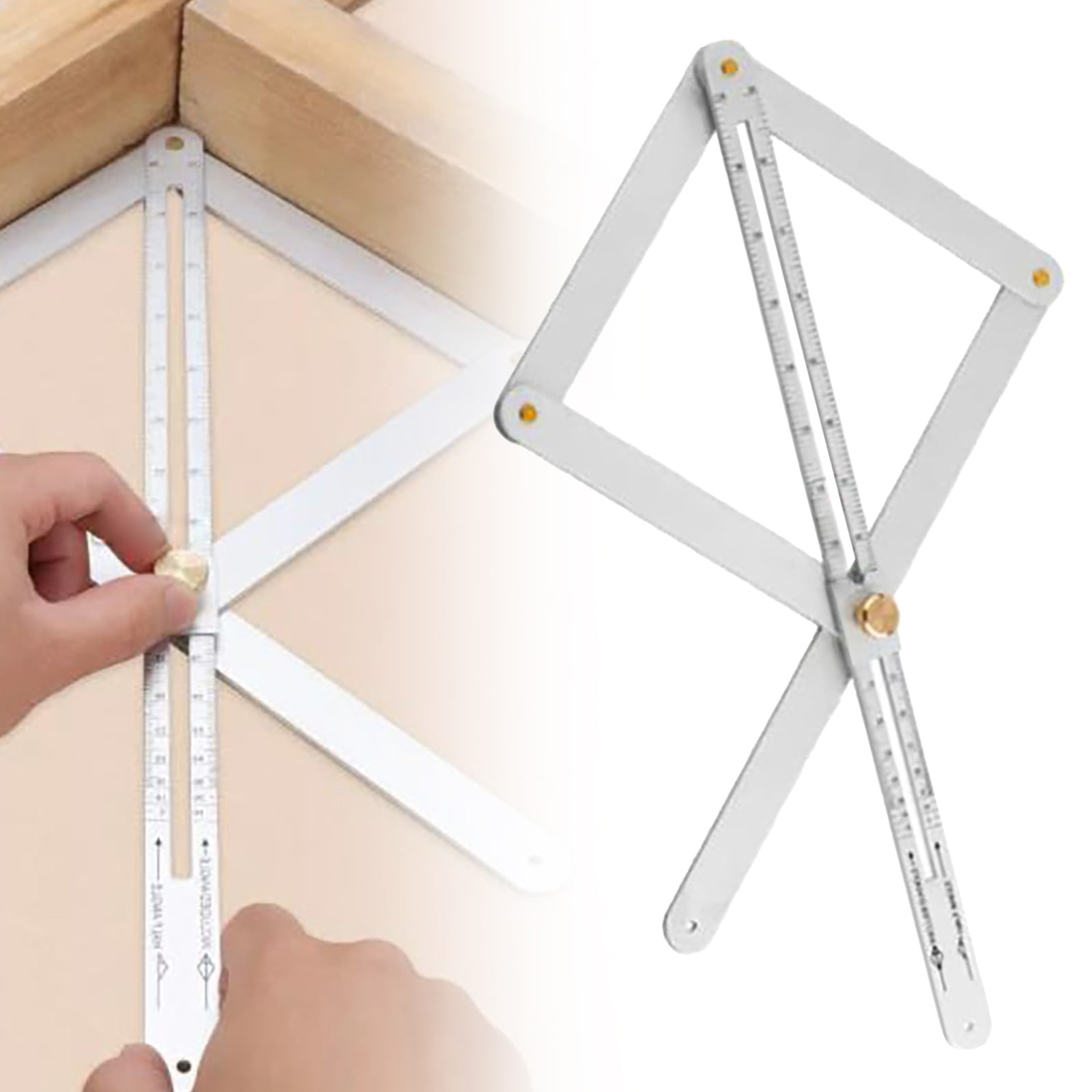 Woodworking Tools Aluminum Protractor Extended Corner Angle Finder ...