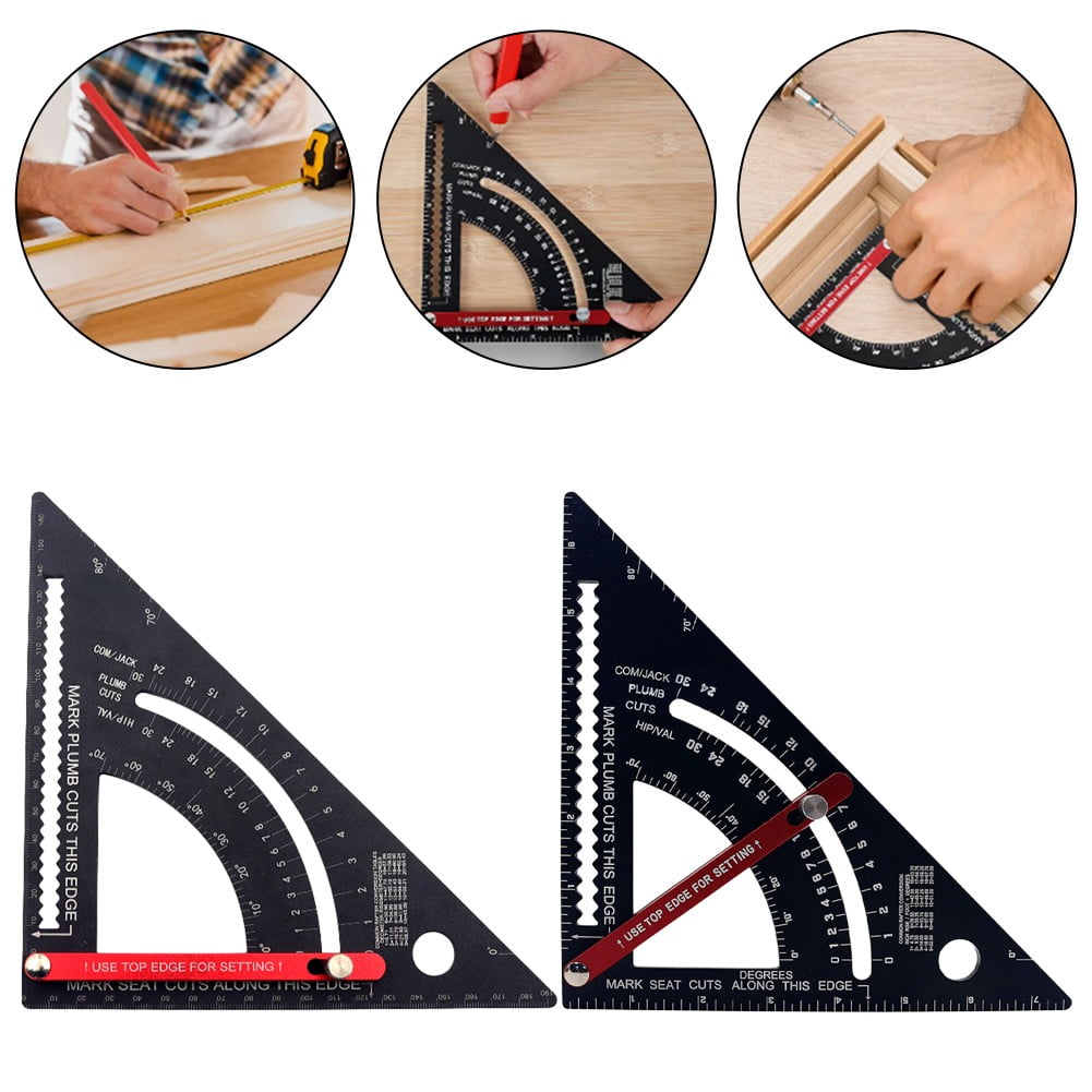 Woodworking Triangle Ruler Adjustable Set Square Scriber Metric Inch ...