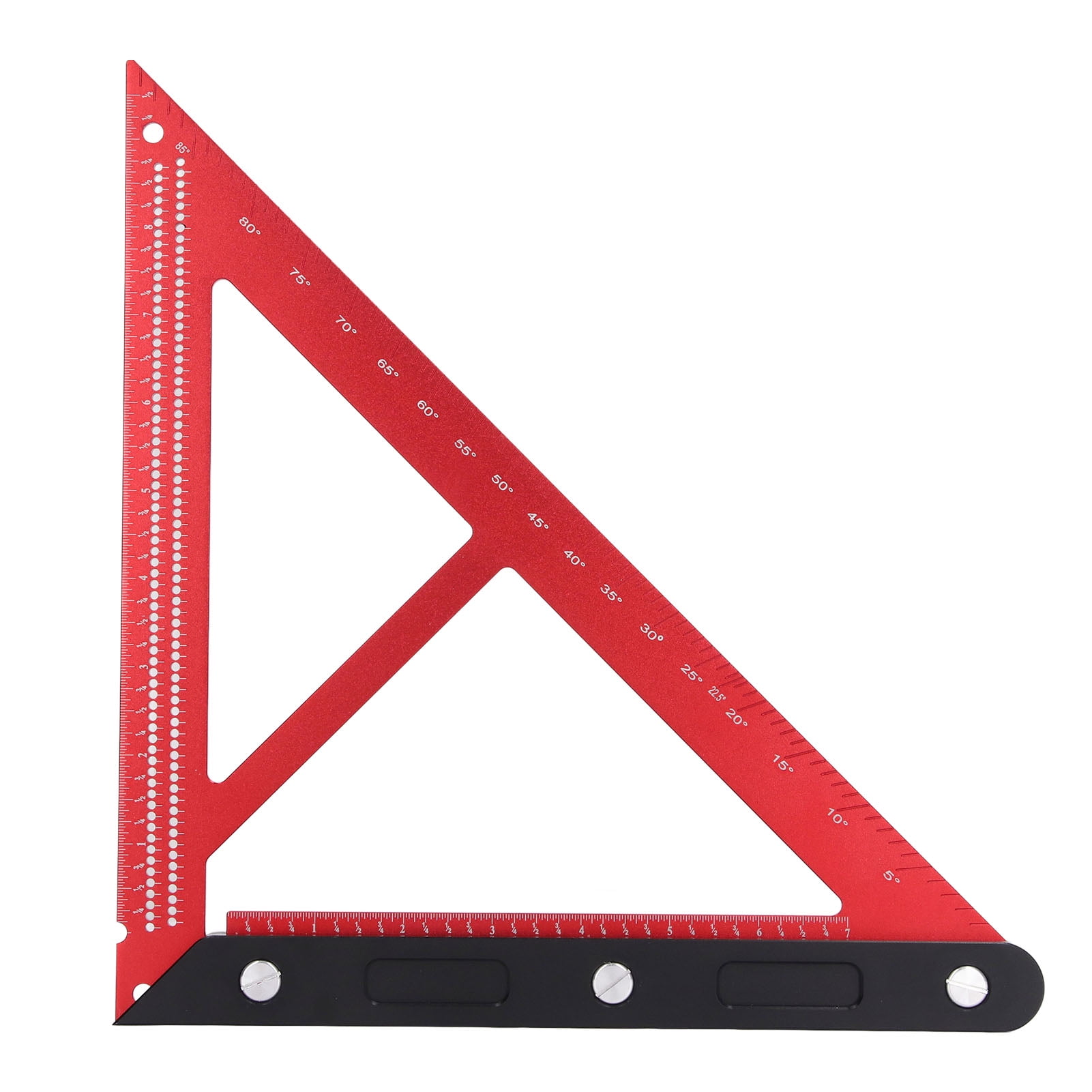 Woodworking Triangle Ruler Inch Scale Square Angle Ruler Aluminum Alloy ...