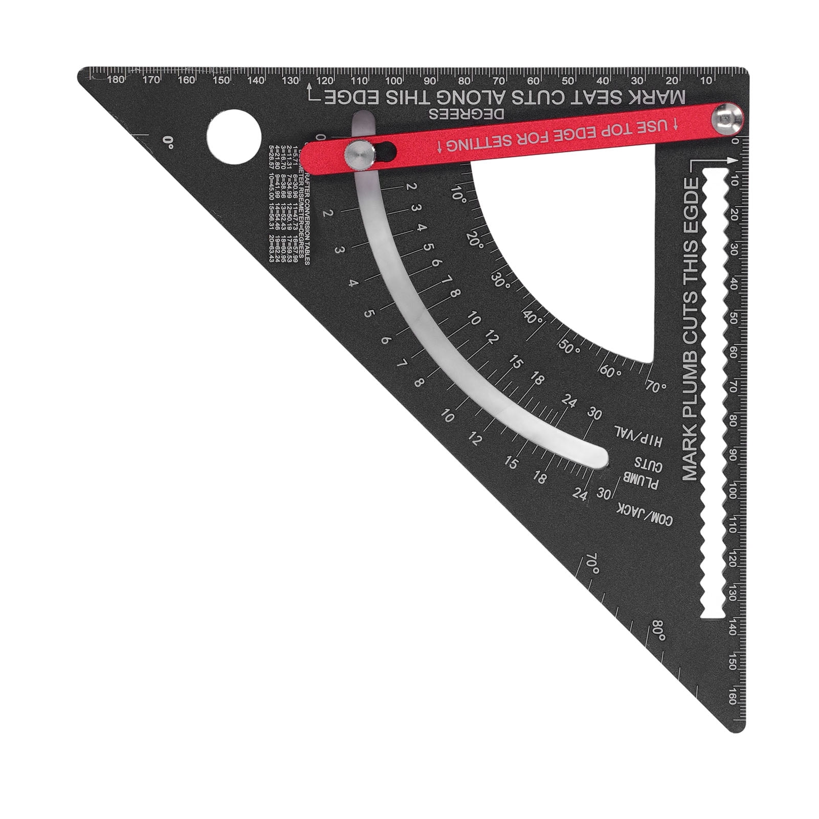 Woodworking Triangle Ruler with Goniometer Adjustable Right Angle ...