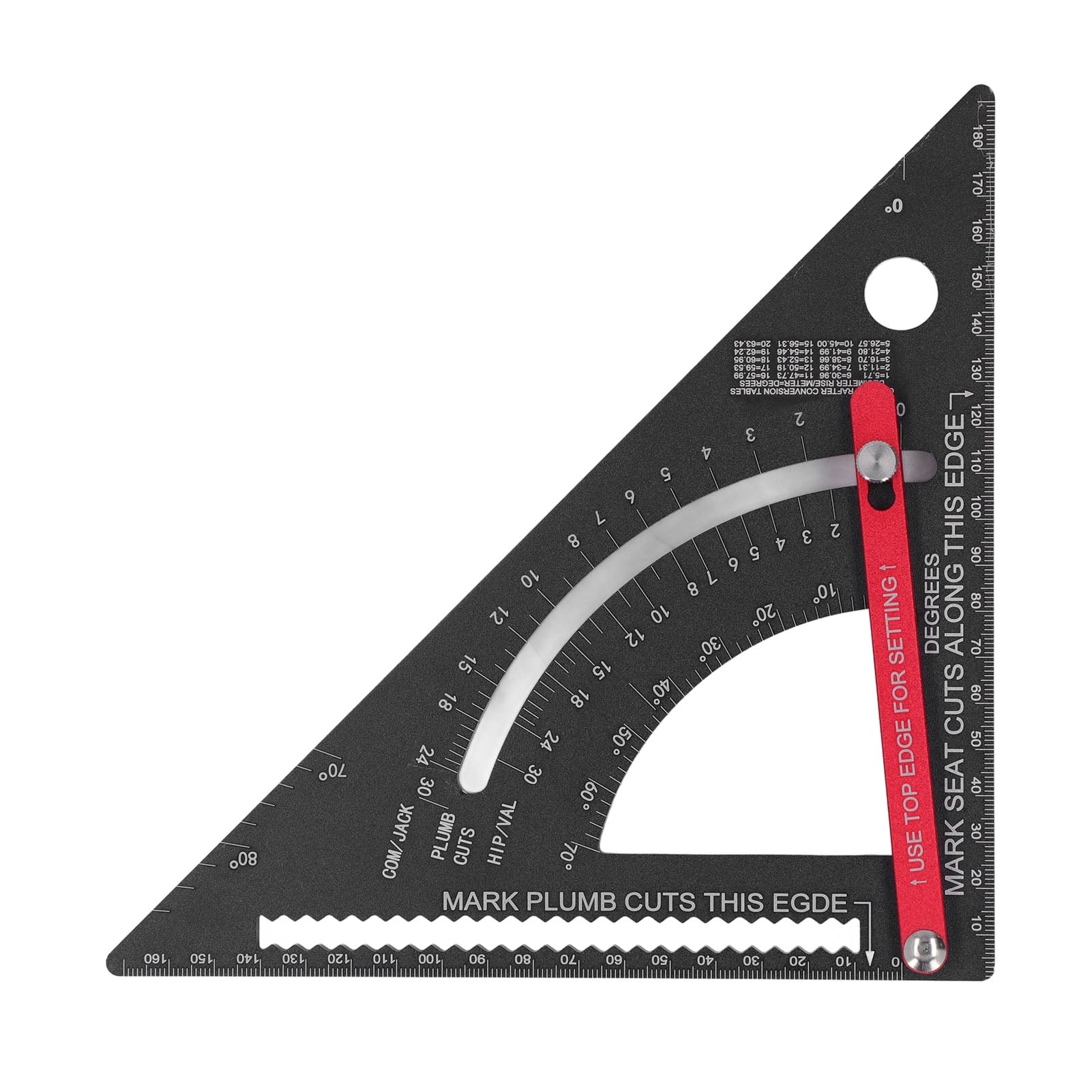 Woodworking Triangle Ruler with Goniometer Adjustable Right Angle ...