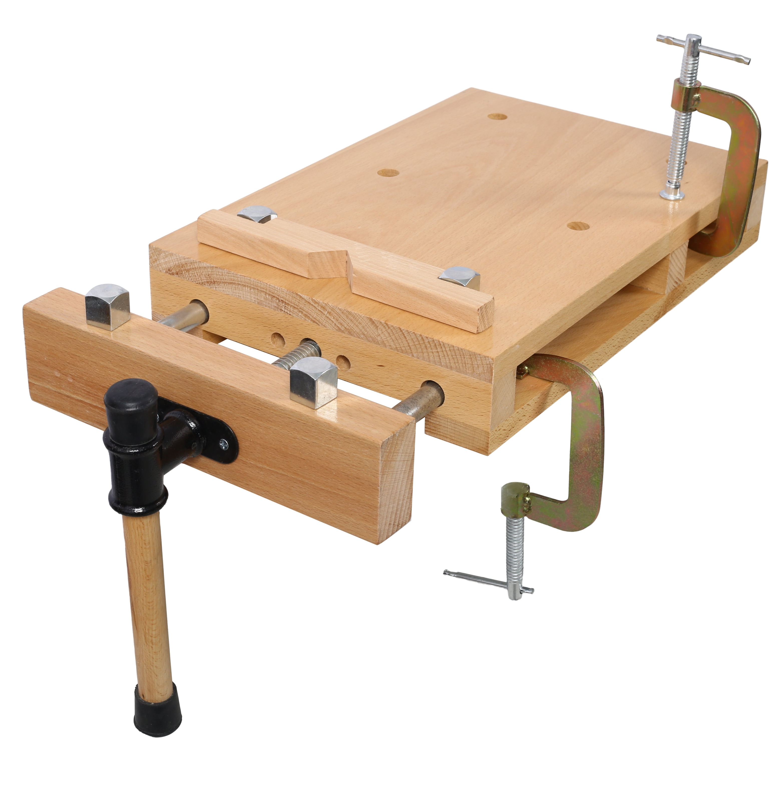 Woodworking Vise Portable Hard Wood Workbench with 2 G-Type Fixing ...