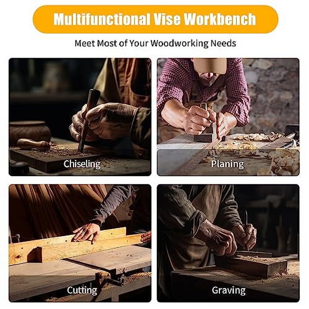 Woodworking Vise Workbench Solid Beech Wood Work Table Woodworking ...