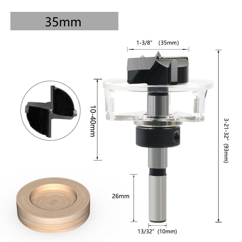 Woodworking hole opener adjustable dust cover positioning hinge hole ...