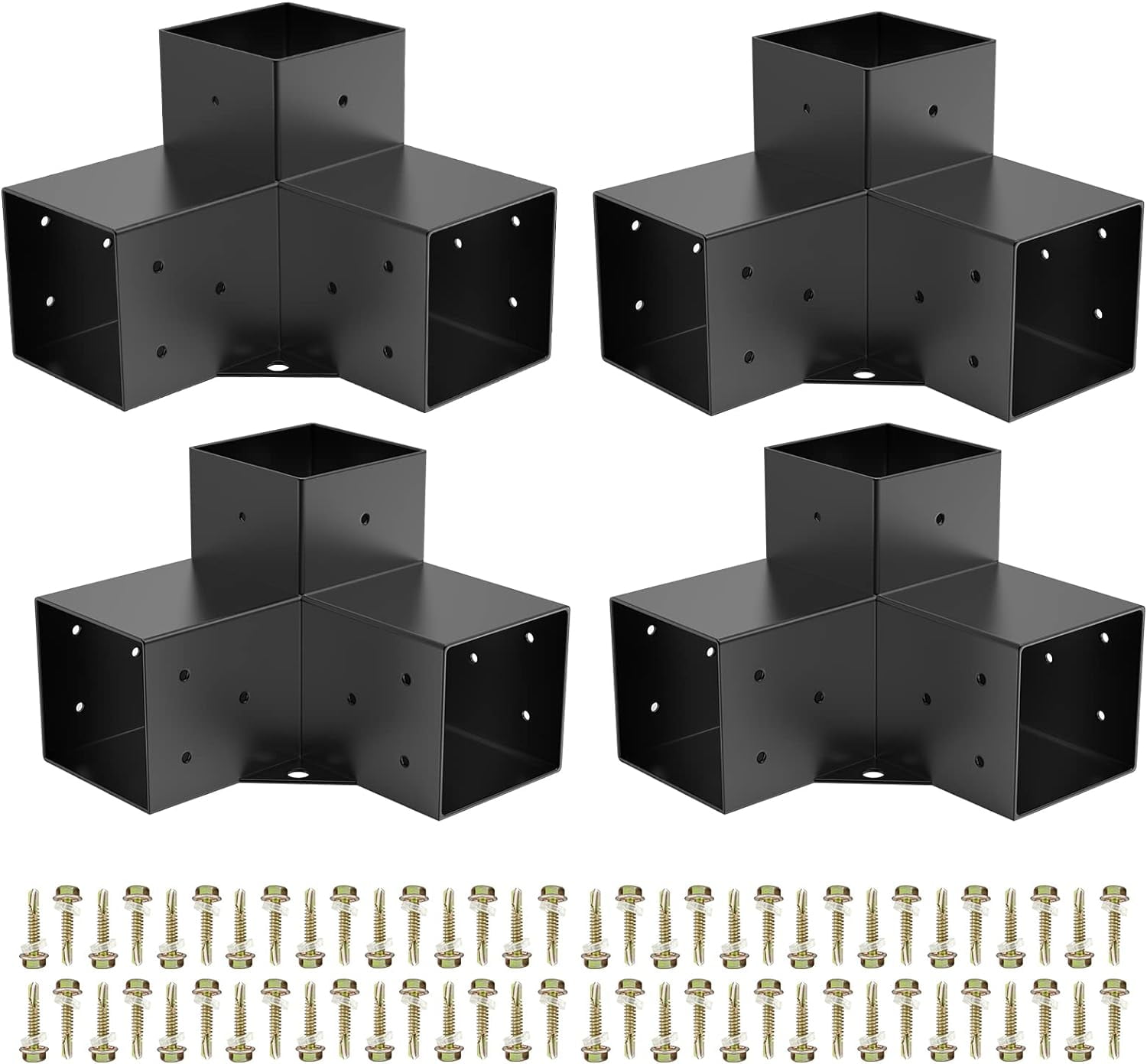 Woodworks Pergola pergola Brackets 3-Way Right Angle Corner Bracket DIY ...