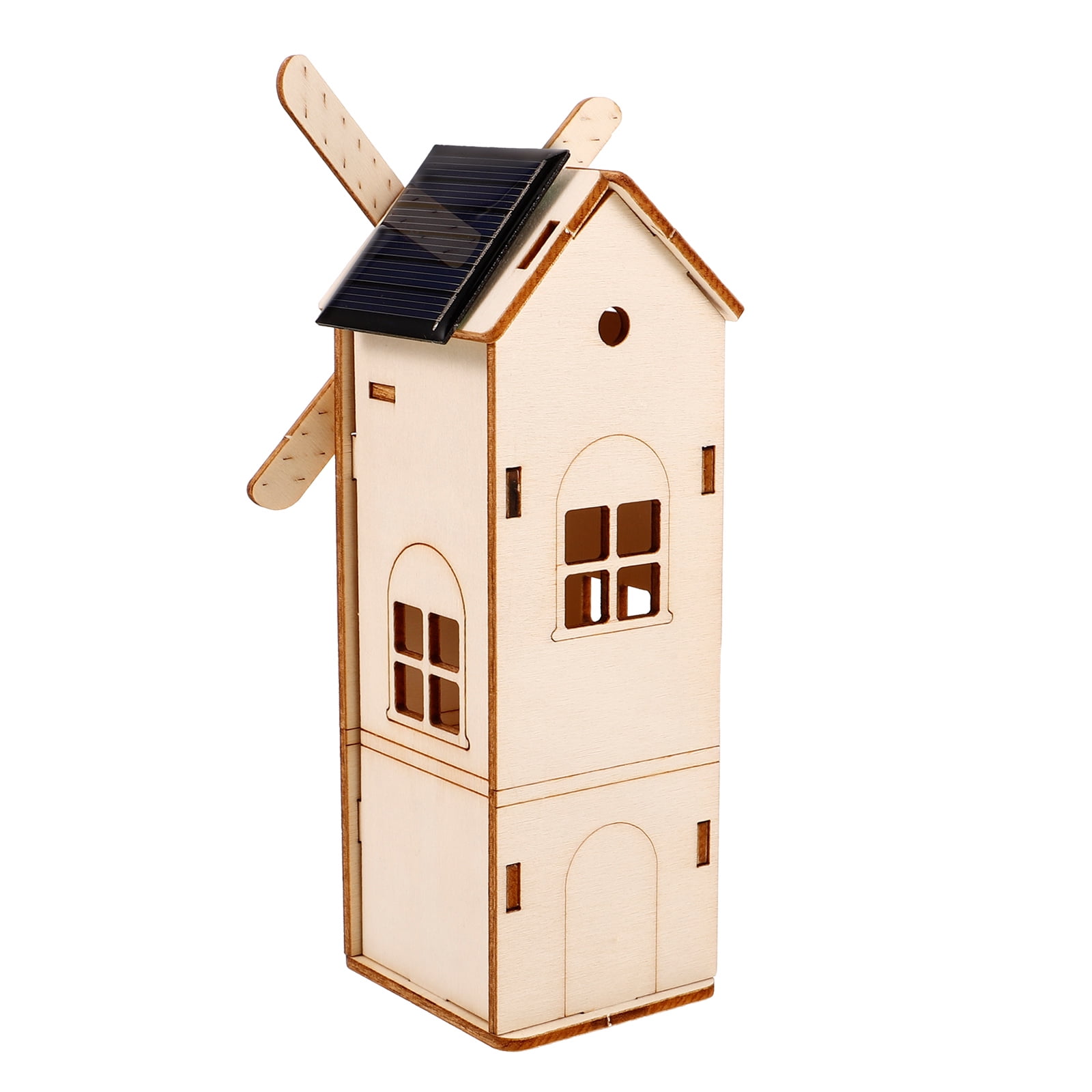 Woody Toy Model Kits Windmill Educational Wooden Solar Powered Suite ...
