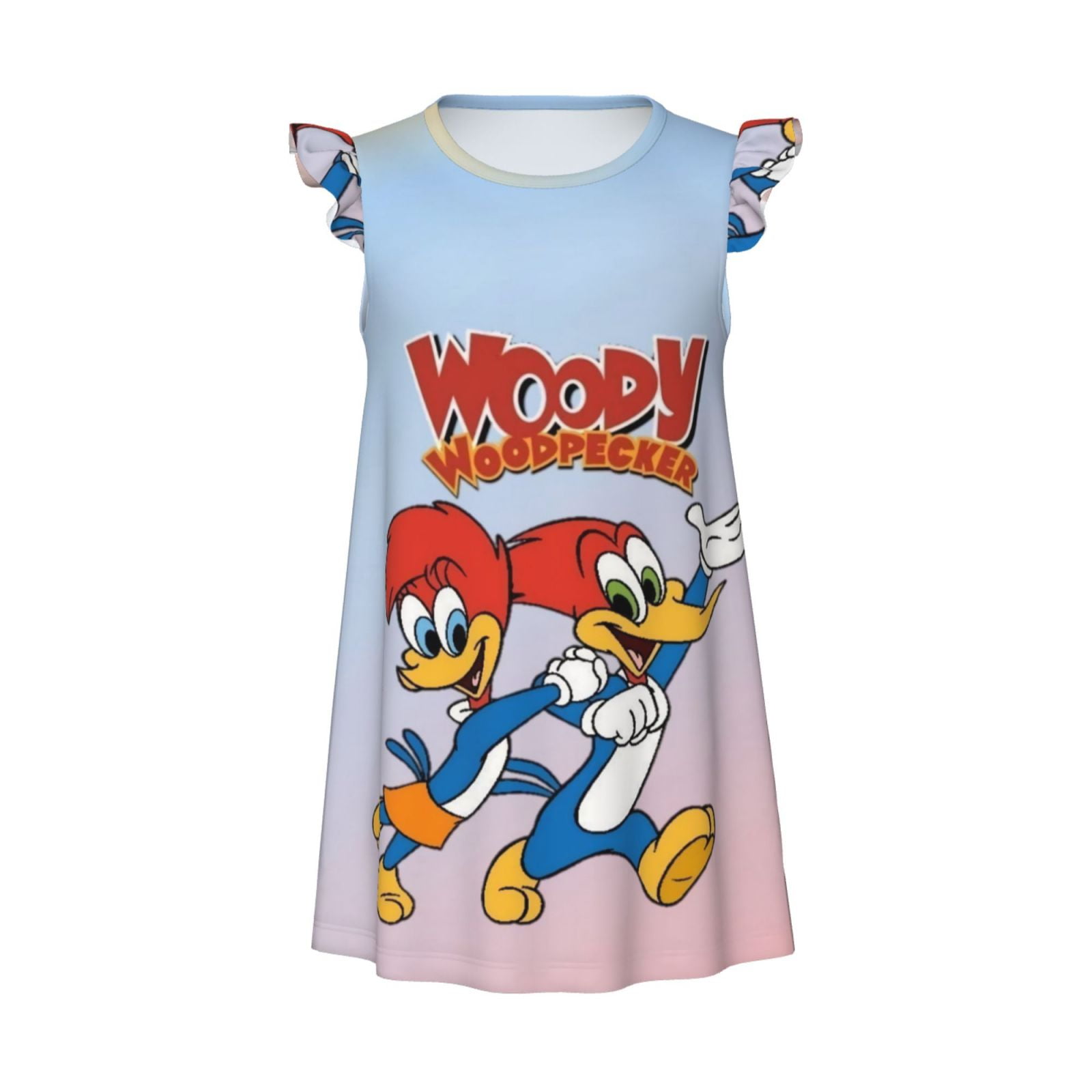 Woody Woodpecker Little Girls Nightgowns Soft Flutter Sleeve Night ...