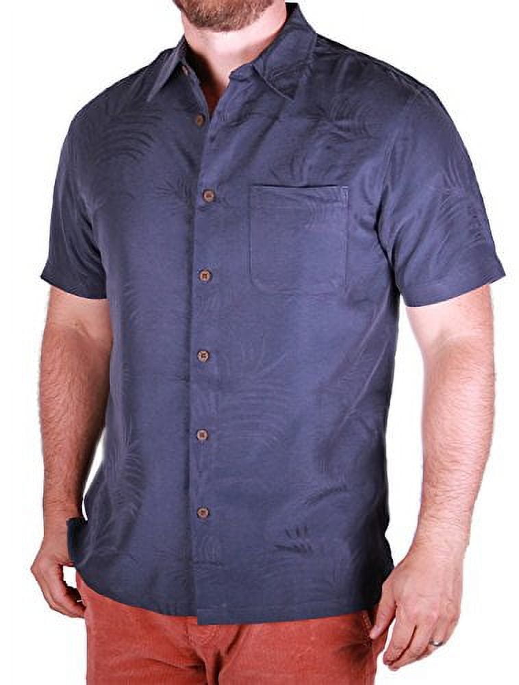 Woodys Retro Lounge Mens Short Sleeve Button-down Shirt (Medium, Blue ...