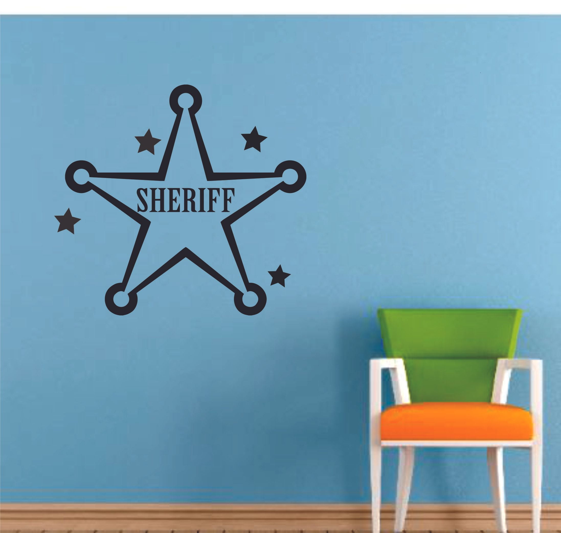 Woody's Sheriff Badge Toy Story Cartoon Customized Wall Decal -Custom Vinyl Wall Art ...