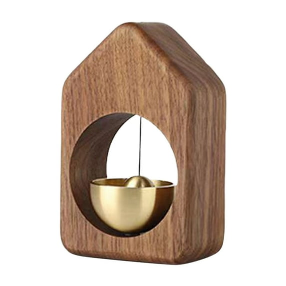Woodybeing Door Opening Chime with Natural Walnut Design for Gentle ...