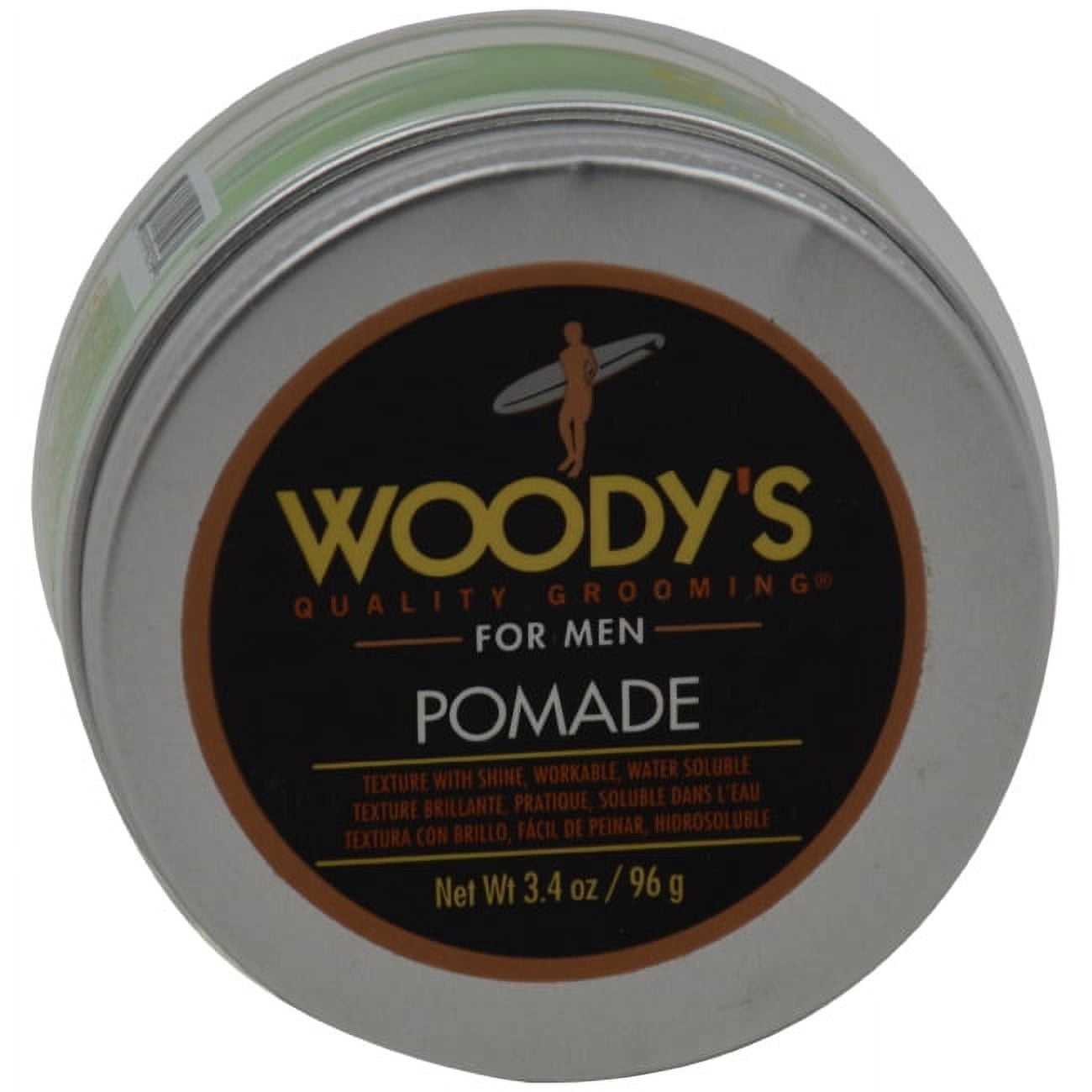 Woody's Modern Pomade 3.4 oz - Medium Hold, High Shine, Water-Based ...