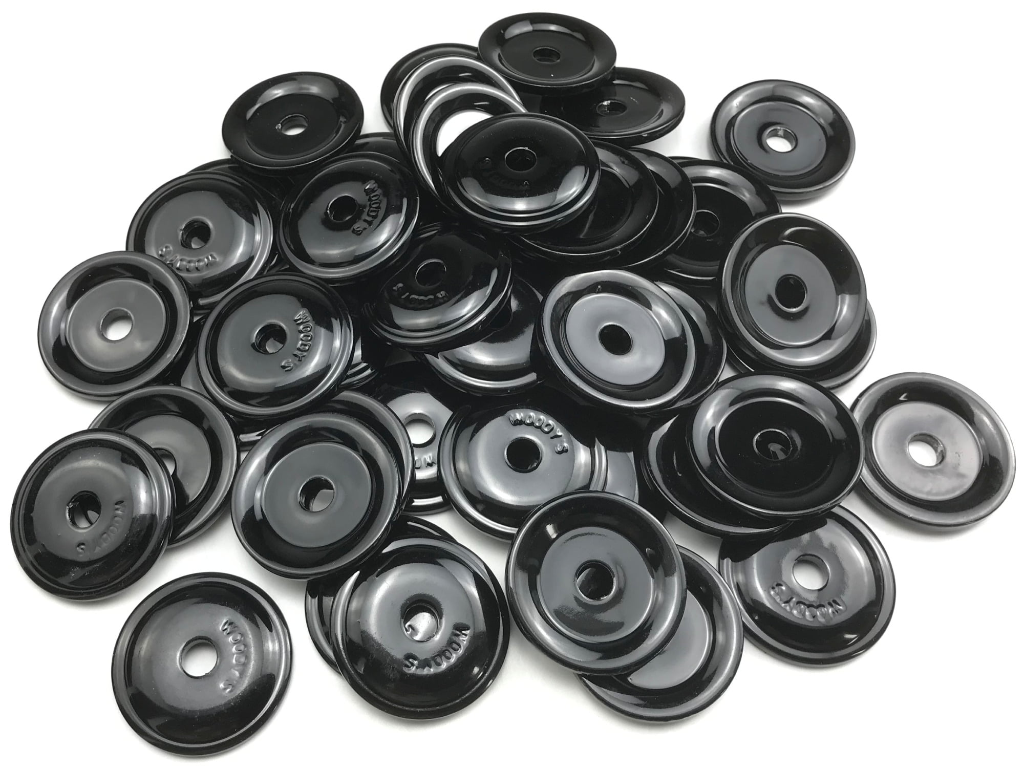 Woodys Round Grand Digger Black Aluminum Support Plates 48pk (ARG-3810 ...
