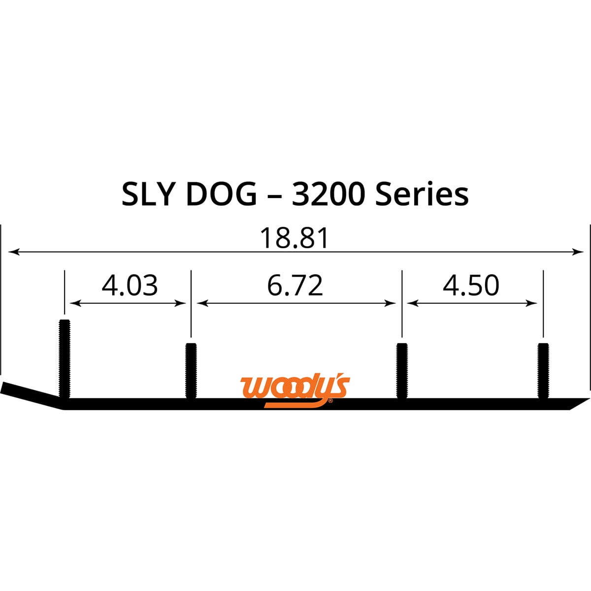 Woodys Trail Blazer IV 6" Carbide Runners for Slydog Skis (TSL4-3200 ...
