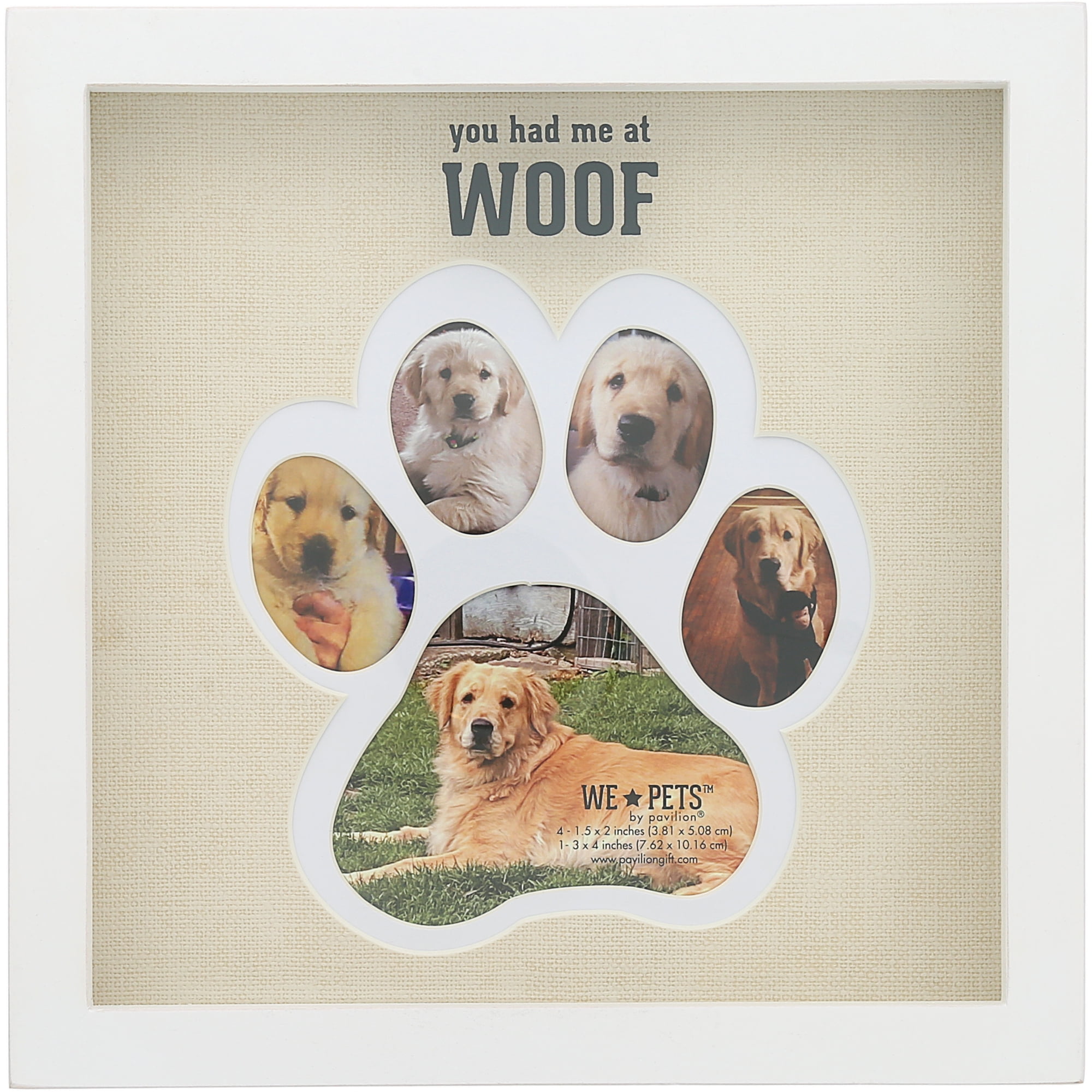 Woof - 9" Pawprint Shadowbox Frame - Walmart.com