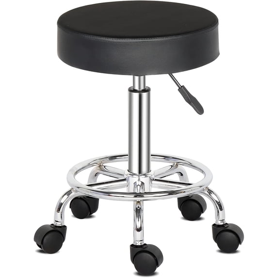 WoofPaw Adjustable Rolling Stool with Wheels Round RollingStool with ...
