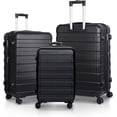 WoofPaw Luggage Set 3 Piece, ABS Suitcase Set 22/26/30 inch, Hardside ...