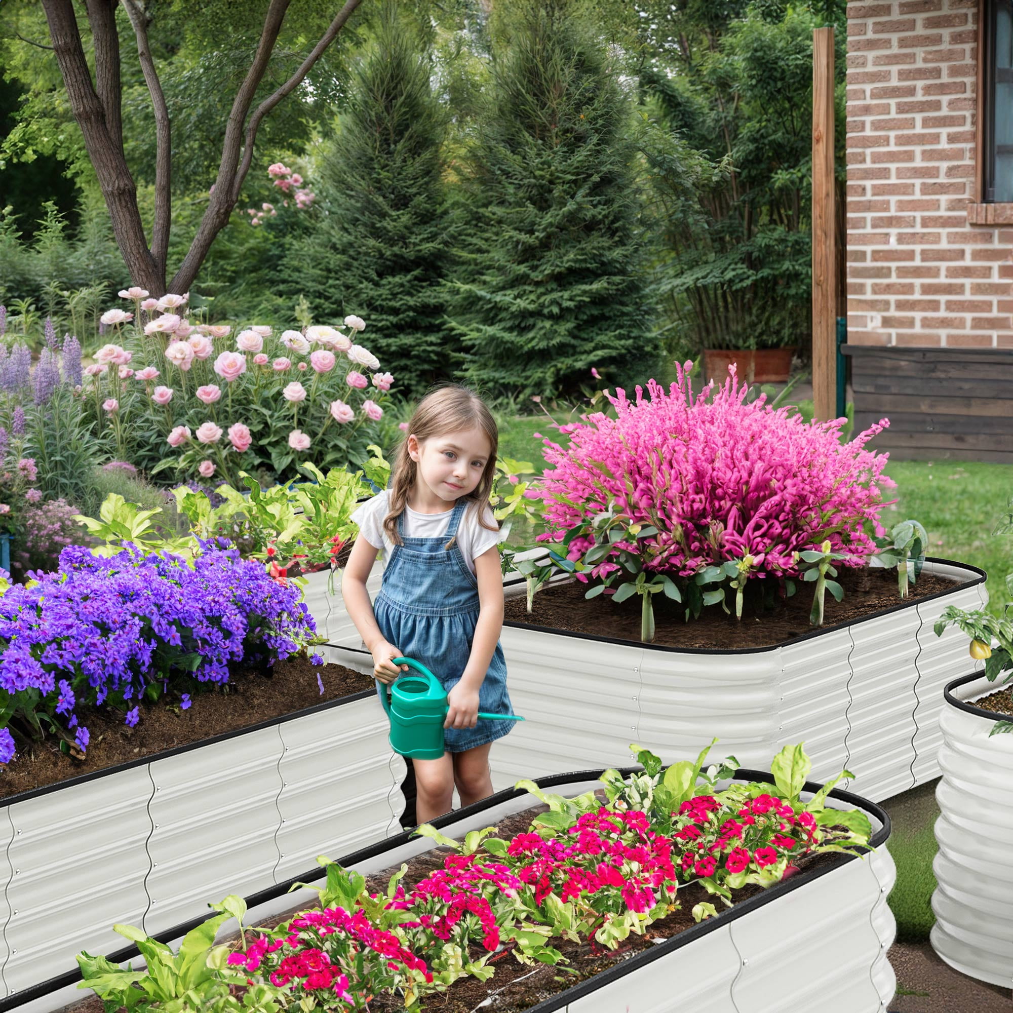 Wooflex 9in1 Multiple Configurations and Safe Edge Raised Gardening Bed ...