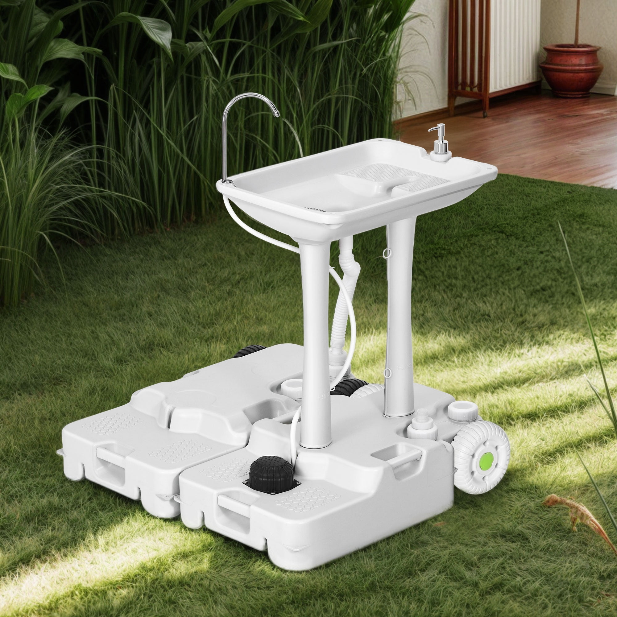 ModFusion Portable Camping Sink with 30L Fresh & Waste Tanks, Foot Pump ...