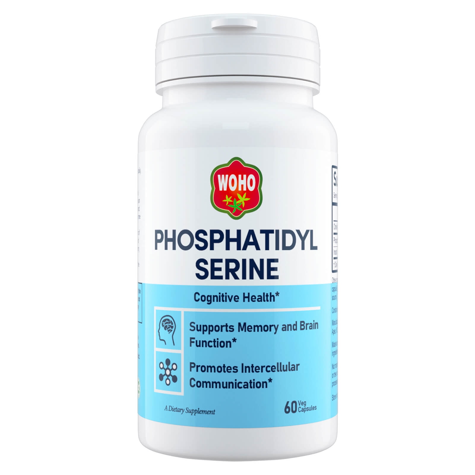 Woohoo Natural Phosphatidyl Serine 100 mg 60 Veg Capsules - Walmart.com