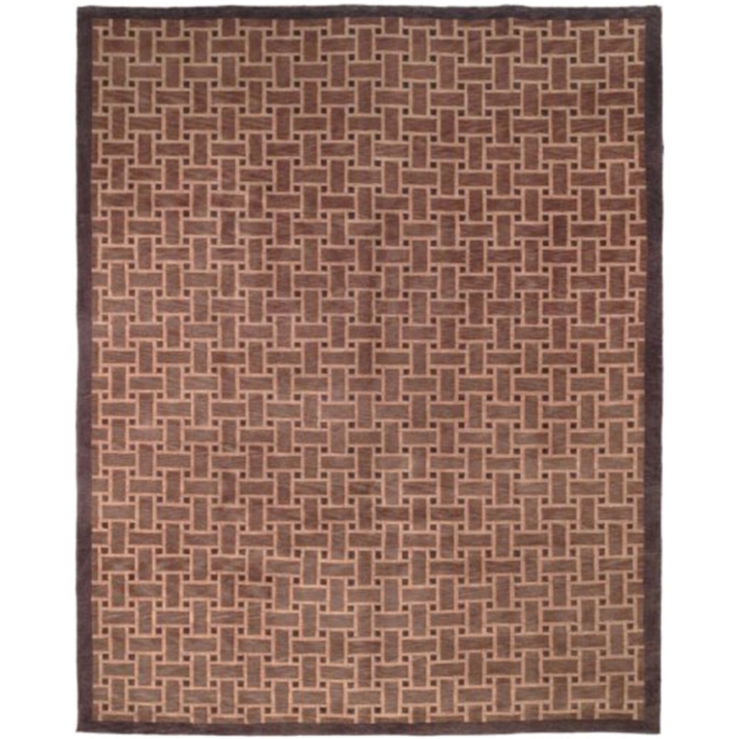 Wool Basket Weave Rug in Brown (10 ft. x 14 ft.) - Walmart.com
